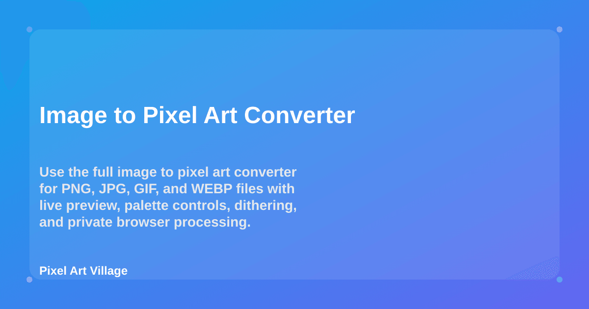 Image to Pixel Art Converter | Turn Any Image Into Pixel Art